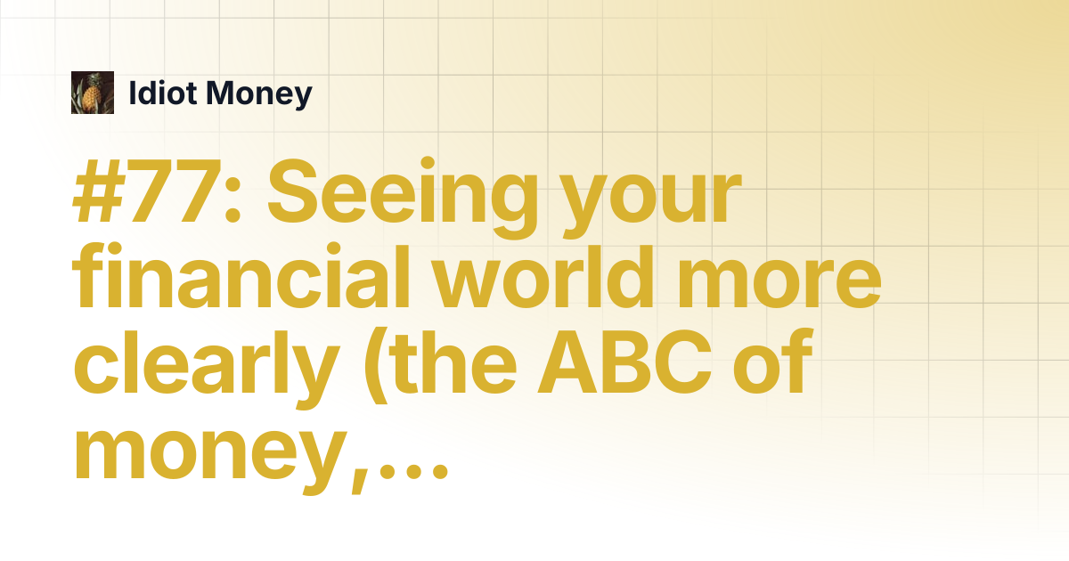 #77: Seeing your financial world more clearly (the ABC of money, part ...
